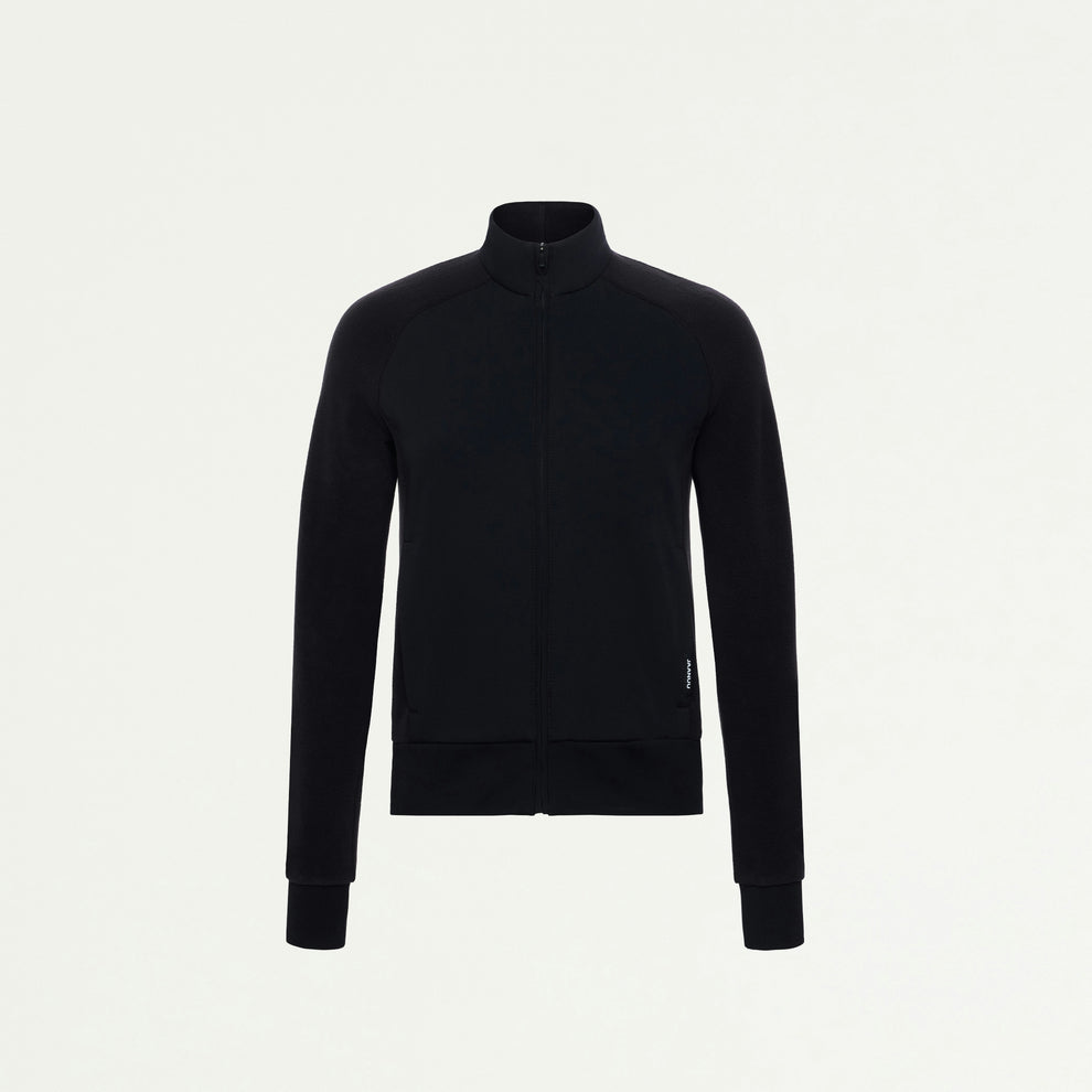 Cloud Hybrid Fleece Bomber Jacket - Black – JAANUU