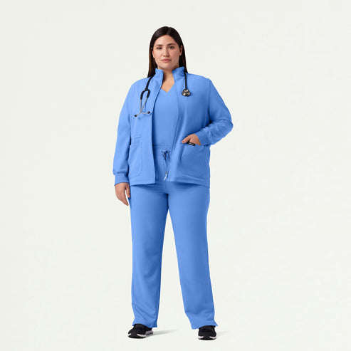 Ceri Essential 6-Pocket Scrub Jacket - Ceil Blue – JAANUU