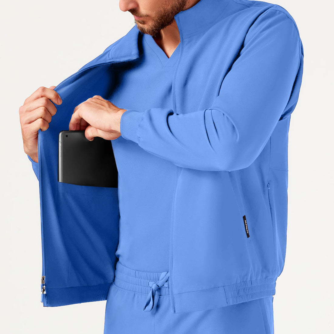 Wolfe Everyday 6-Pocket Scrub Jacket - Ceil Blue – JAANUU