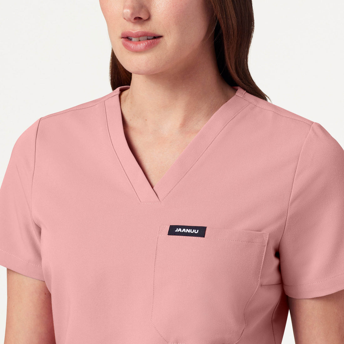 Rhena Slim Essential 1-Pocket Scrub Top - Mauve – JAANUU