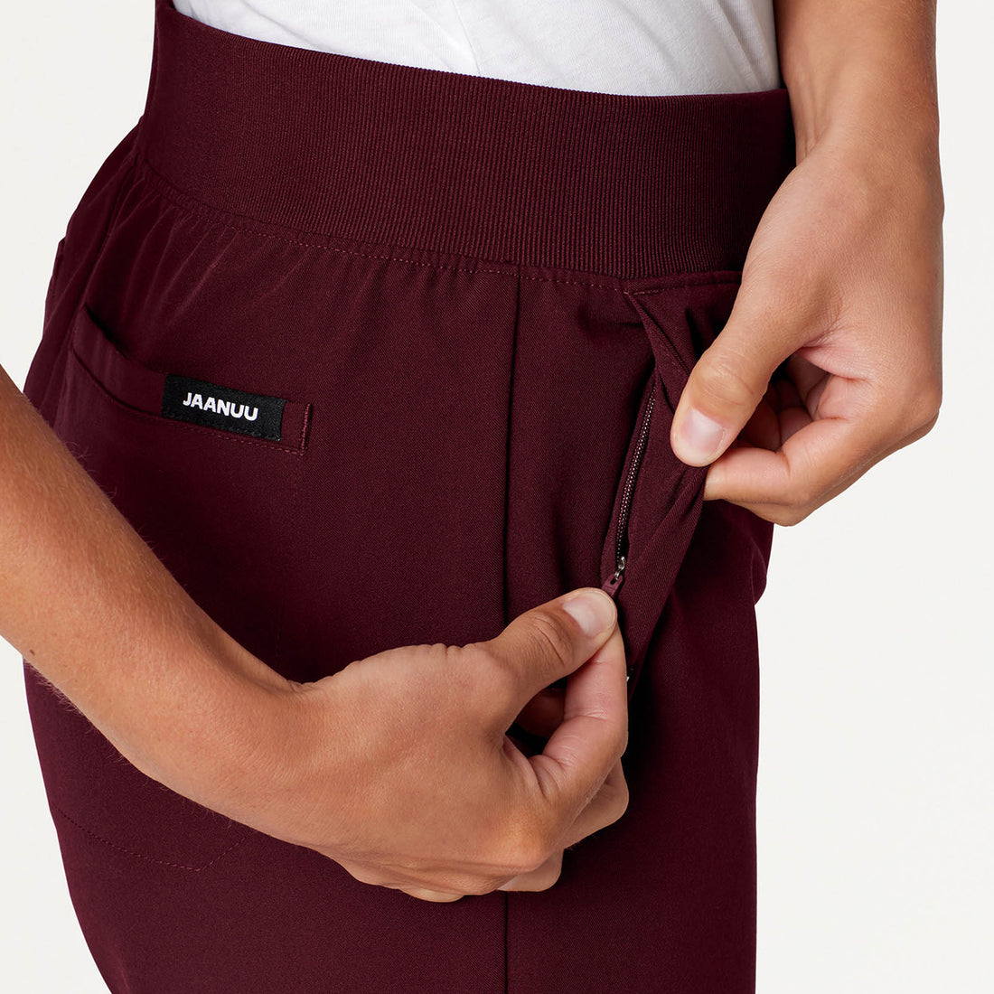 Xenos Essential Knit-Waist Scrub Pant - Burgundy – JAANUU
