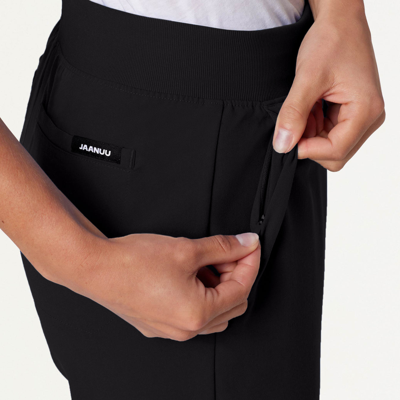 Xenos Essential Knit-Waist Scrub Pant - Black – JAANUU