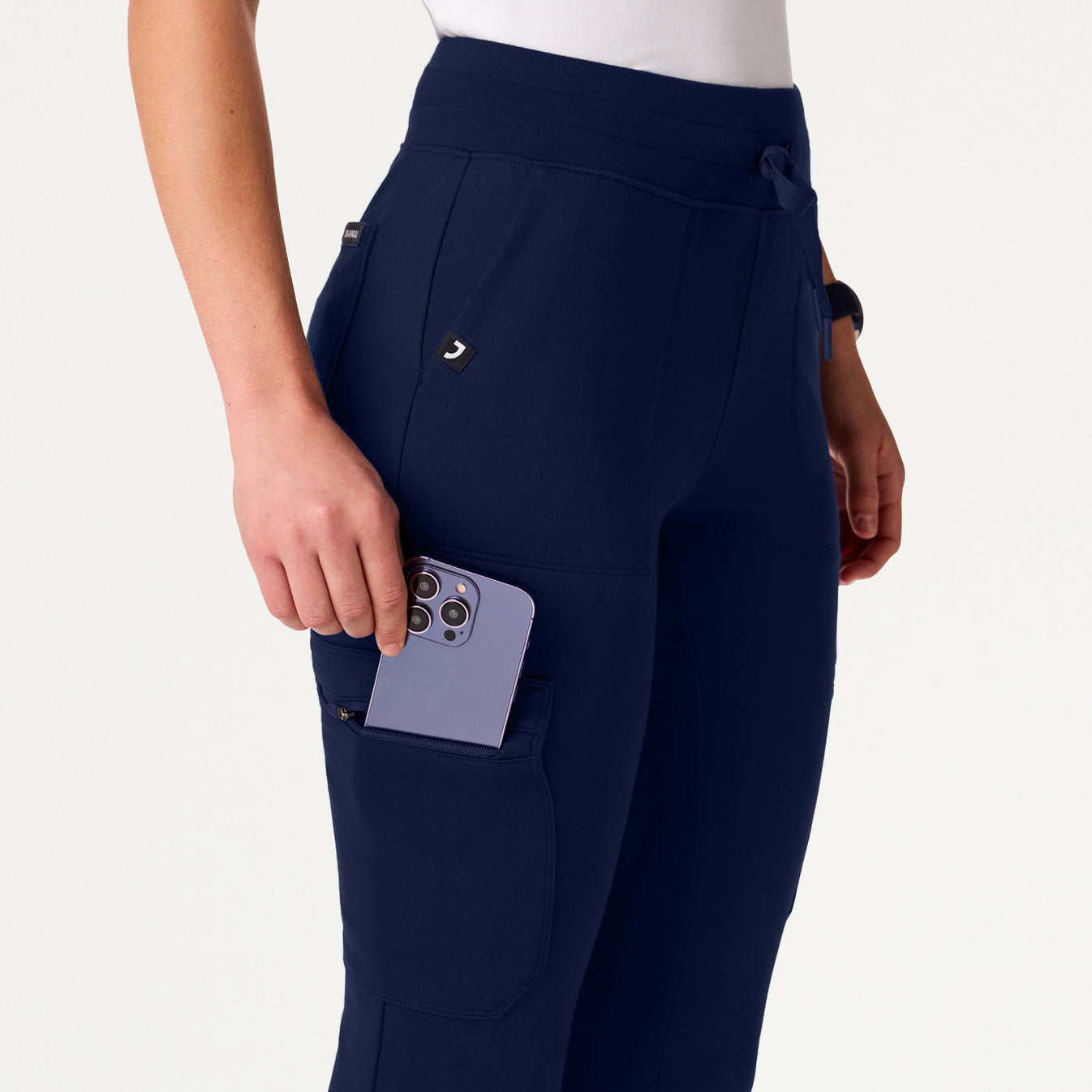 Kait 10-Pocket Skinny UltraSOFT™ Scrub Jogger - Midnight Navy – JAANUU