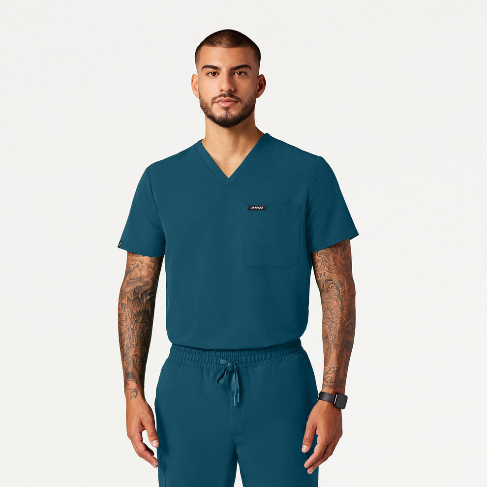 Holmes Everyday 1-Pocket Scrub Top - Caribbean Blue – JAANUU