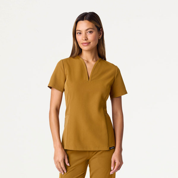 Calix Fit & Flare Scrub Top - Cider – Jaanuu