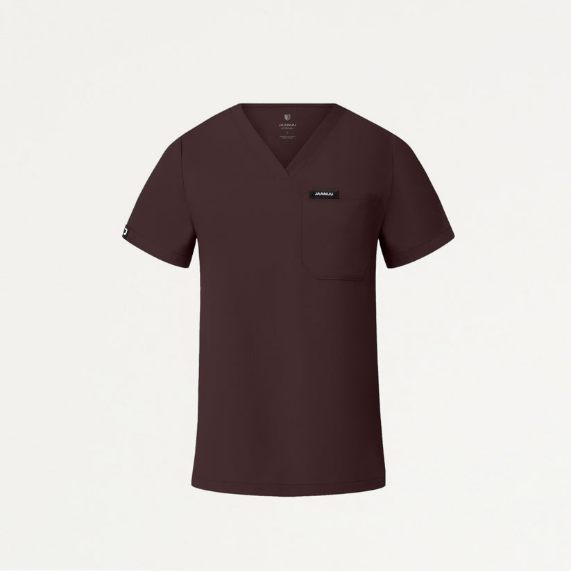 Rhena Slim Essential 1-Pocket Scrub Top - Espresso – JAANUU