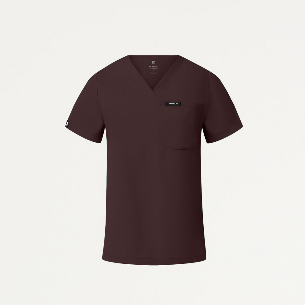 Rhena Slim Essential 1-Pocket Scrub Top - Espresso – JAANUU