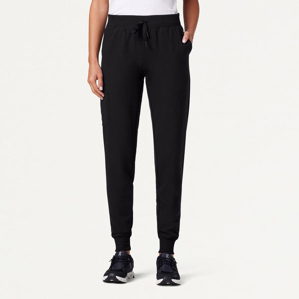 Silex Slim Knit-Waist Scrub Jogger - Black – JAANUU