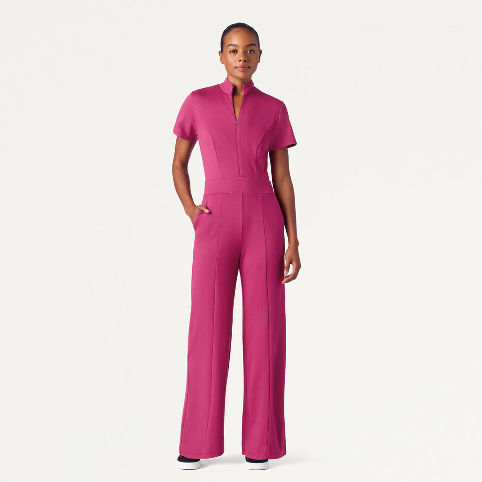 The Scrub Jumpsuit - Wild Berry – JAANUU