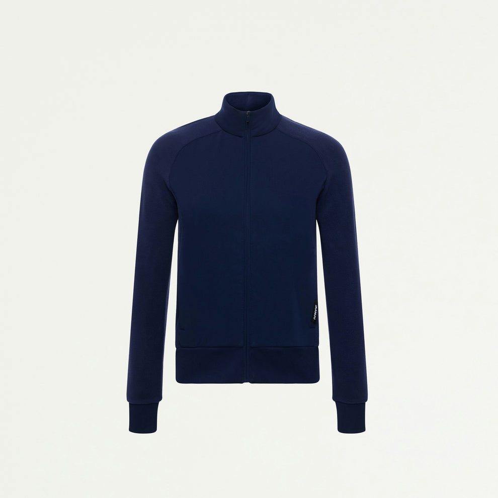 Cloud Hybrid Fleece Bomber Jacket - Midnight Navy – JAANUU